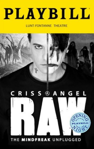 Criss Angel Raw - The Mindfreak Unplugged Limited Edition Official Ope