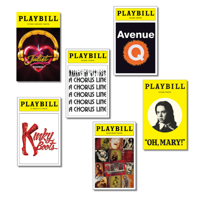 LGBTQ+ Sticker Pack of Playbill Covers