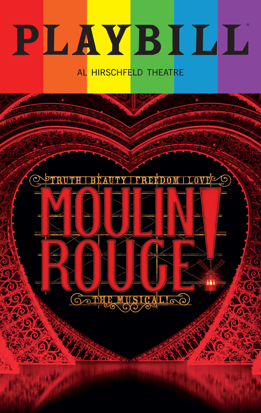 Moulin Rouge! Playbill with Limited Edition 2025 Rainbow Pride Logo