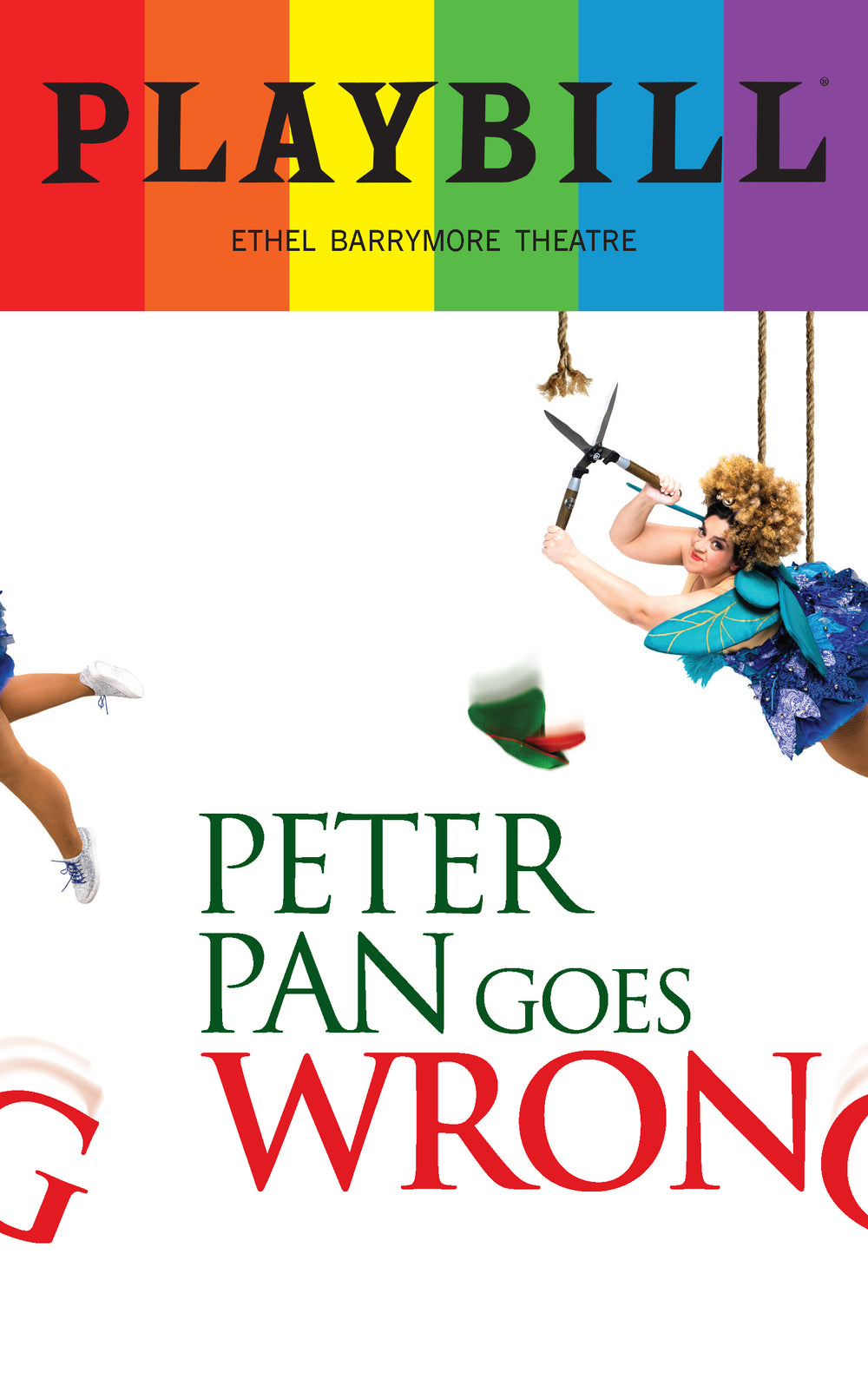 Peter Pan Goes Wrong Playbill with Limited Edition 2023 Rainbow Pride