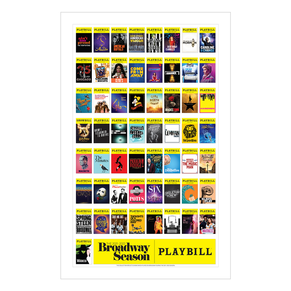 Broadway Season Playbill Poster 2021-2022